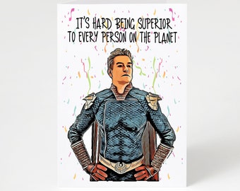 Homelander Birthday Card - Etsy UK
