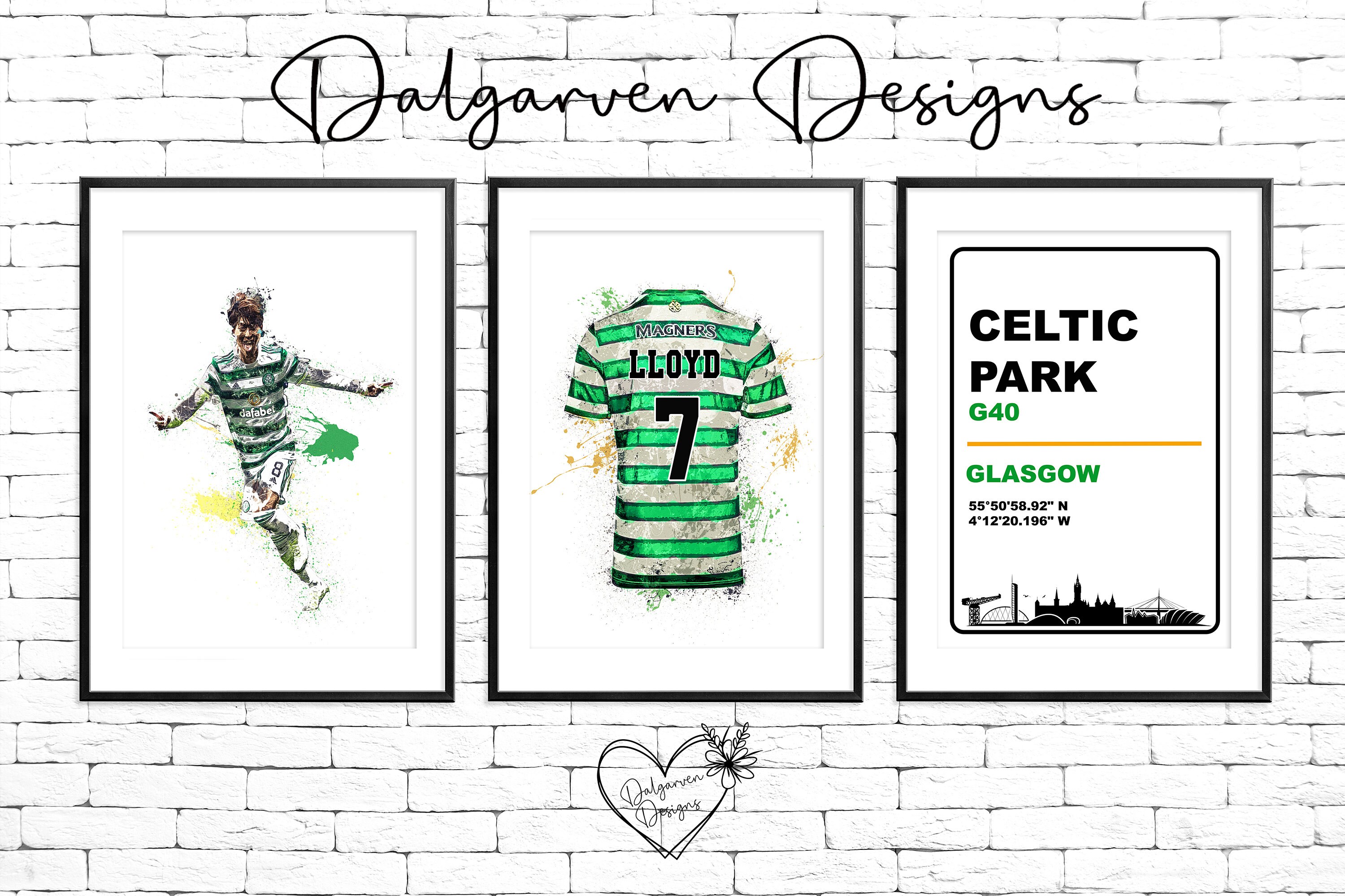 Set of 3 Personalised Kyogo Furuhashi Celtic Football Player ...