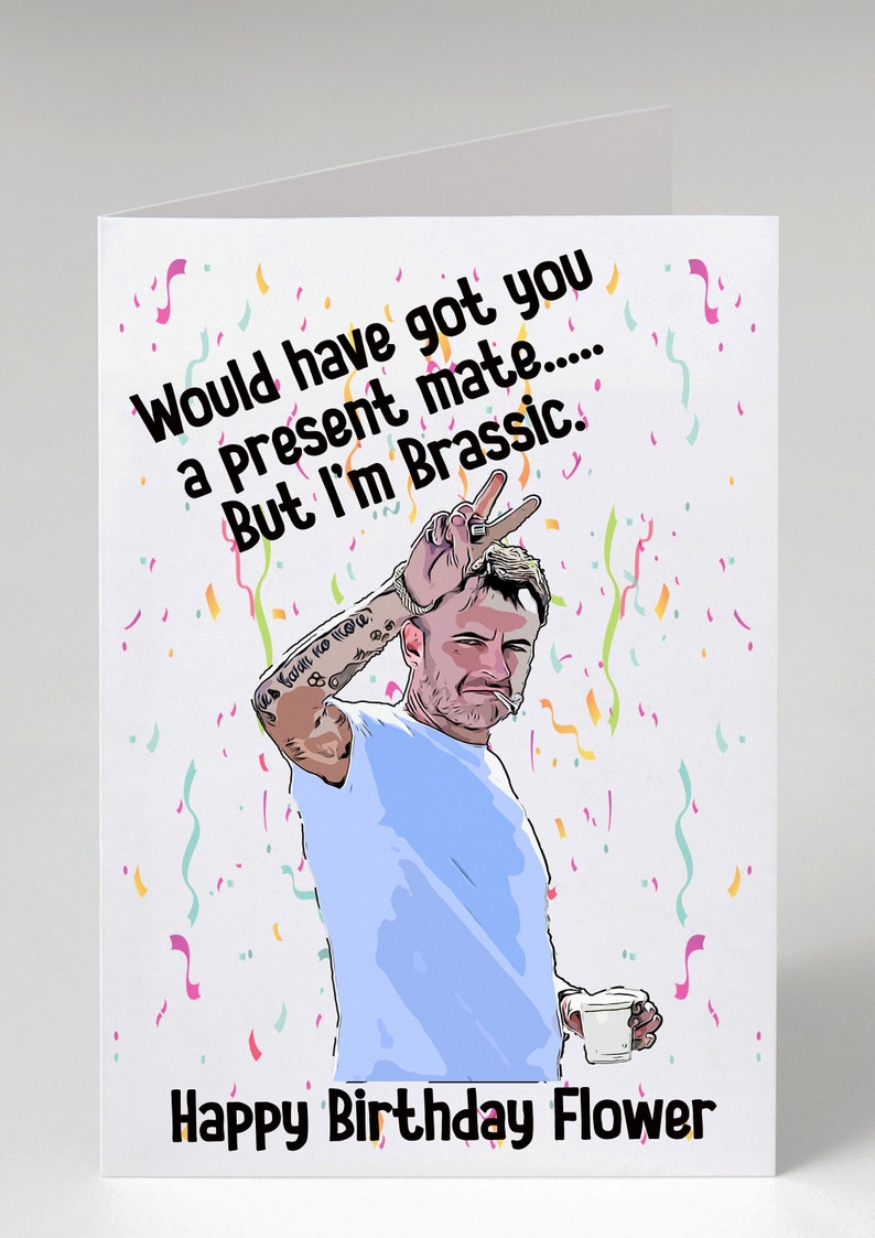 Personalised Brassic Birthday Greeting Card. Joe Gilgun - Etsy UK