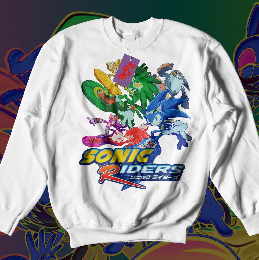Hedgehog Japanese Sweatshirt, Sonic Riders Sweatshirt, Harajuku Style ...