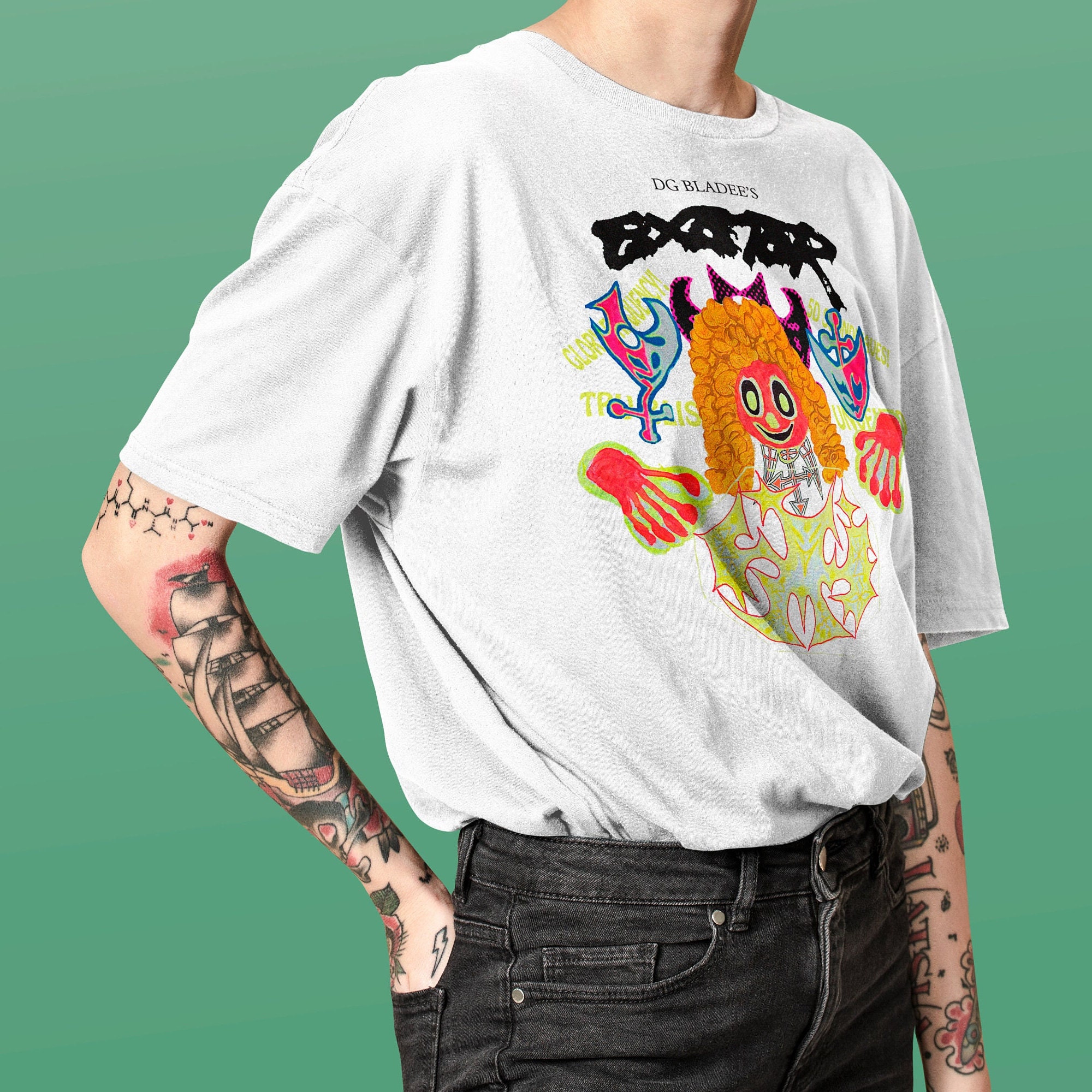 Bladee shirt Exeter Drain gang shirt - Etsy España