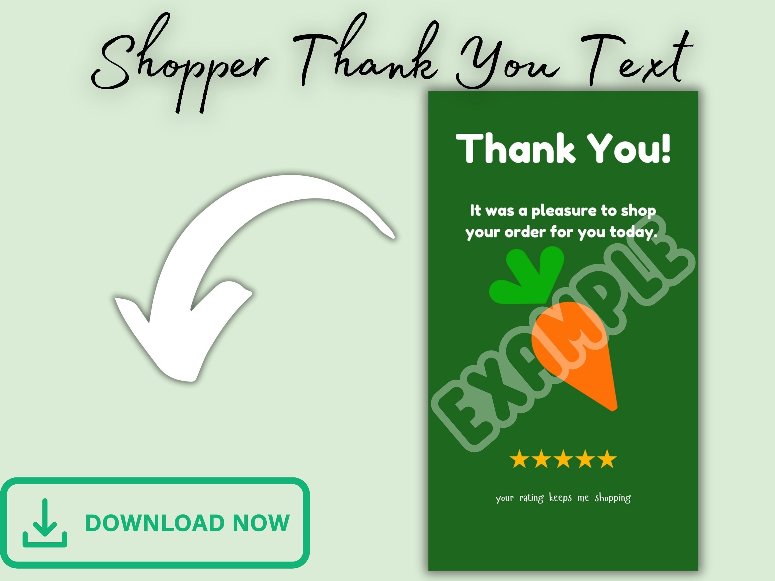 INSTANT DOWNLOAD TEXTABLE Thank You Image for Customer, Shopper ...