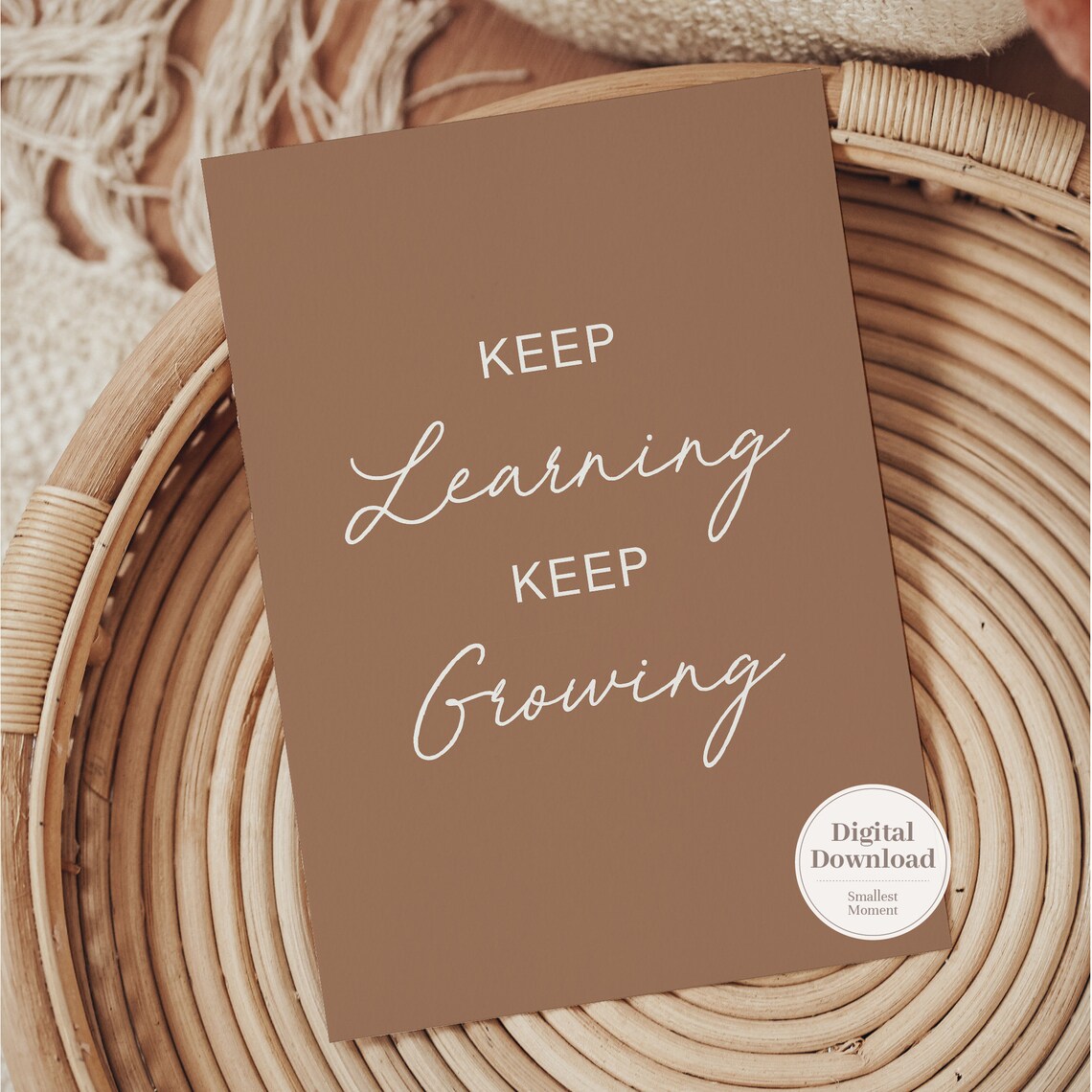 Affirmations Wall Art Keep Learning Keep Growing Wall Art - Etsy