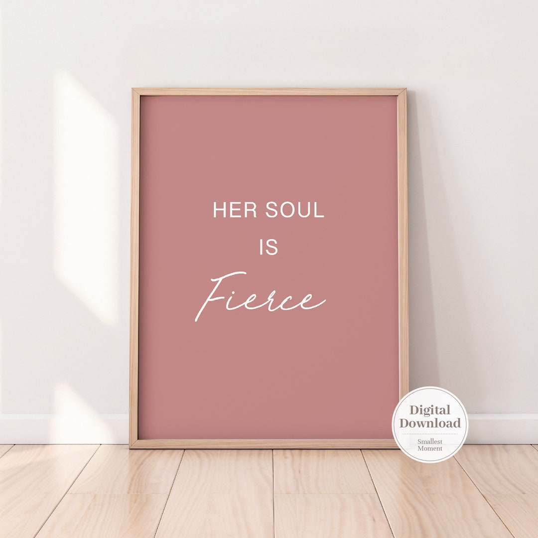Her Soul is Fierce Affirmations Wall Art Printable - Etsy