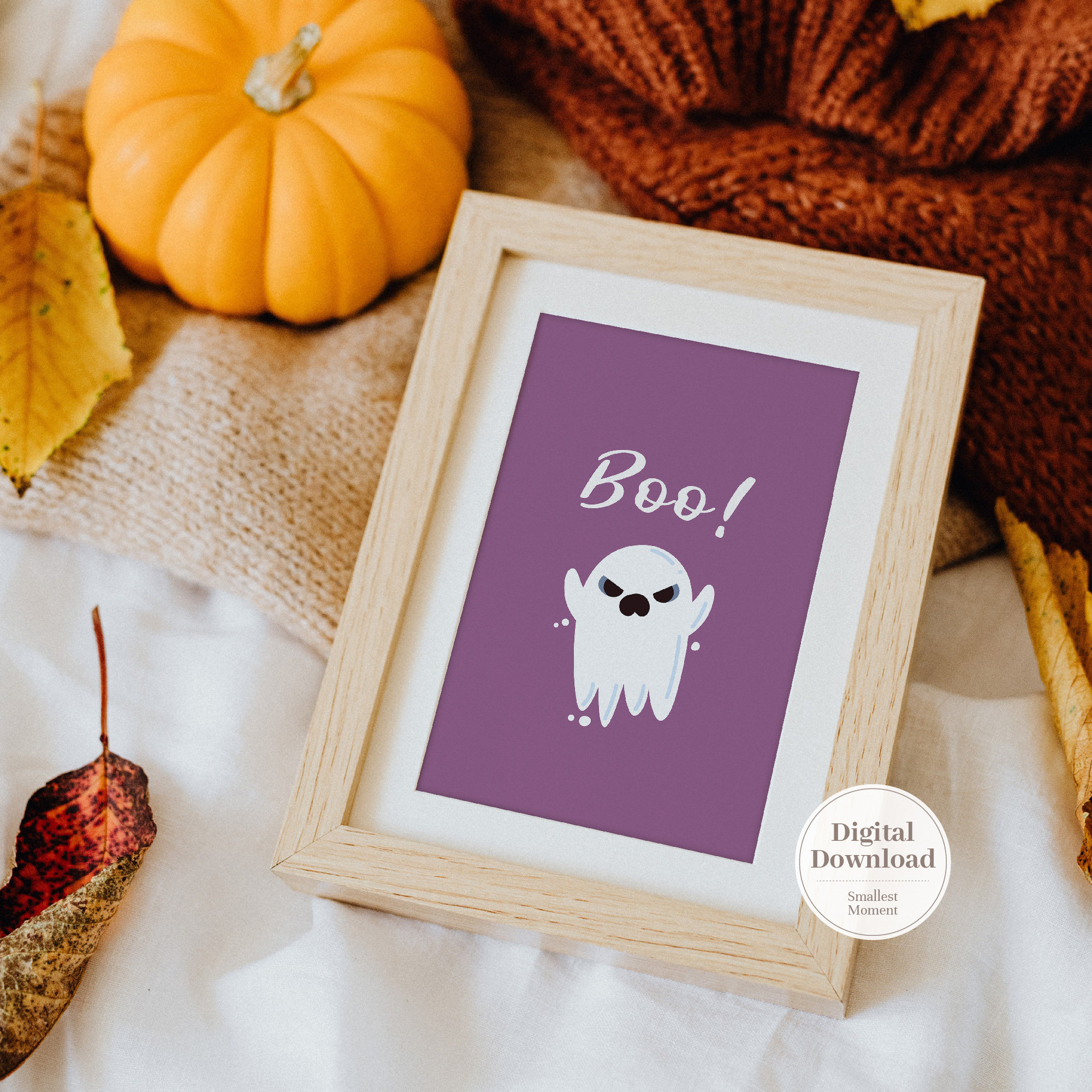 Boo Cute Ghost Decor Kids Halloween Wall Art Spooky - Etsy