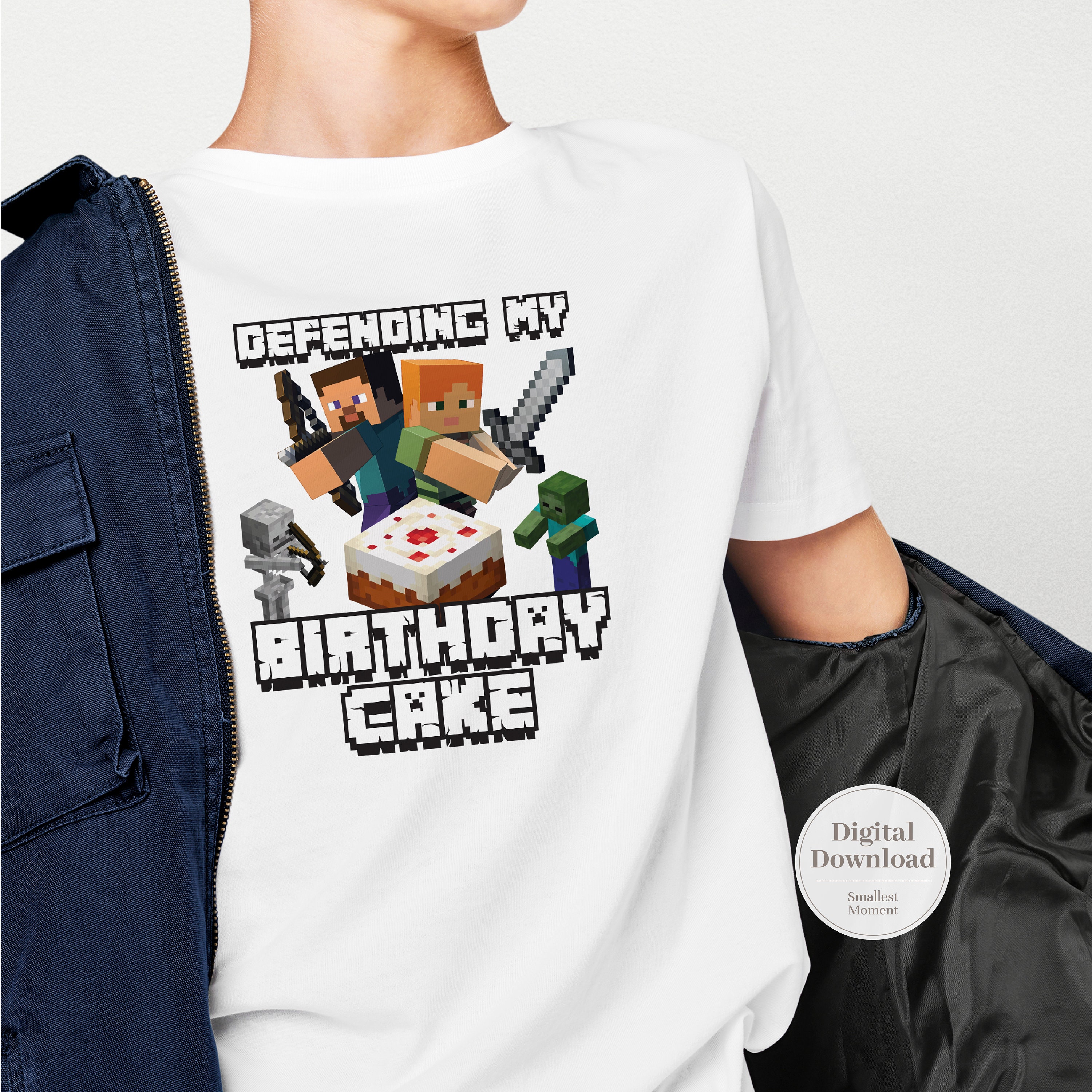 Minecraft PNG Clipart, Printable Minecraft Birthday Shirt Tumbler Mug ...