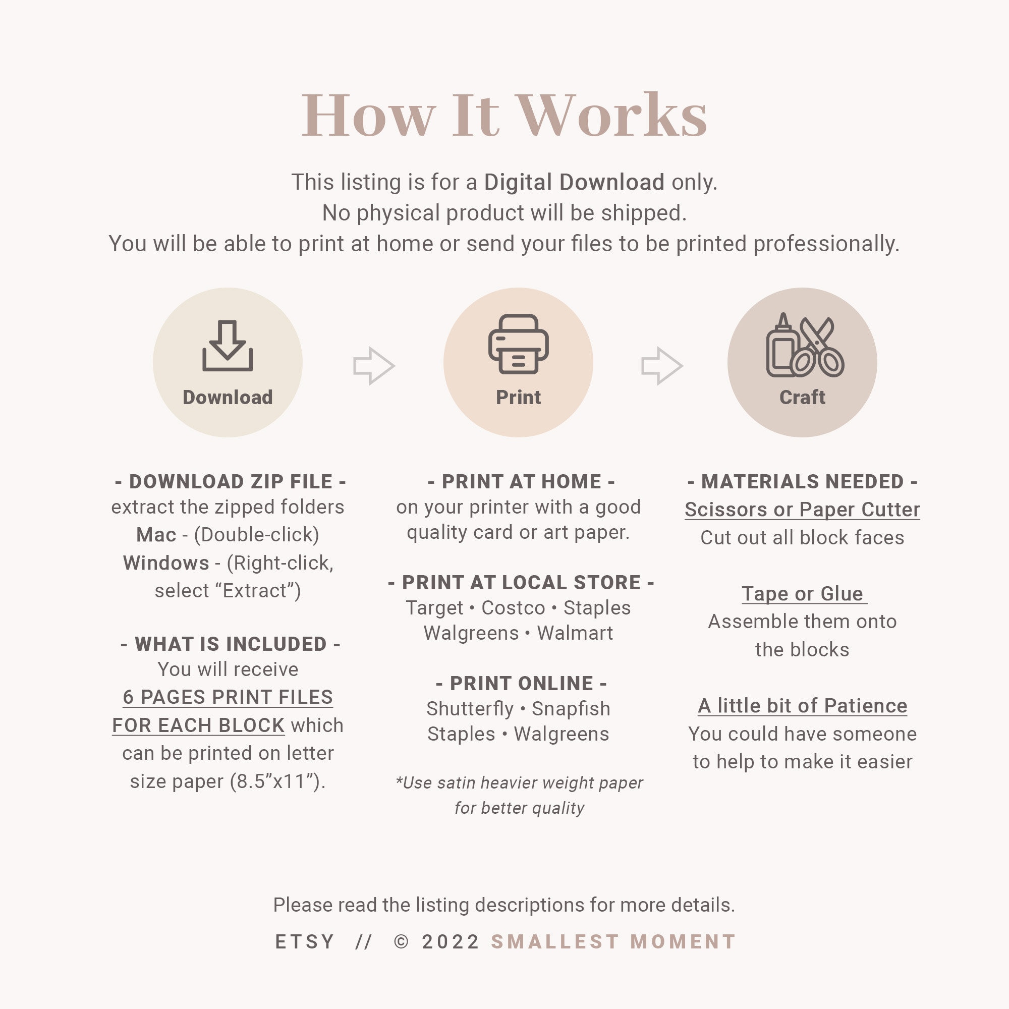 Printable Mine Block, Set of 6, DIY Building Blocks Gifts, Kids ...