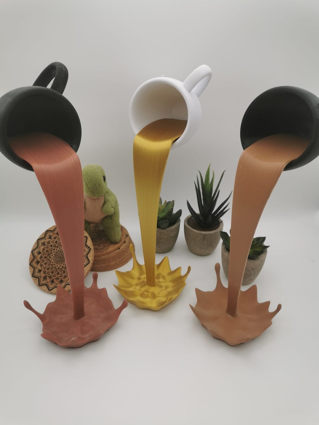 3D Printed Sculpture, Floating Coffee Cup, Mug, Creative Desk Decor ...