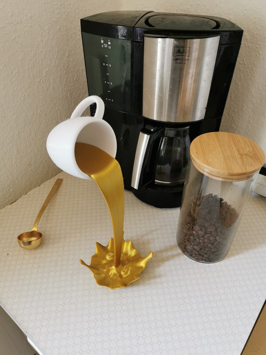 3D Printed Sculpture Floating Coffee Cup Mug Creative Desk - Etsy