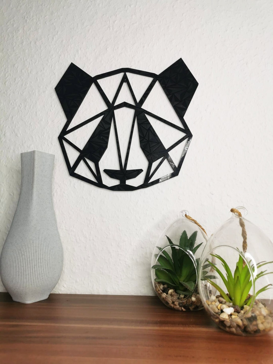 Polygon Panda Art 2D Low-poly Wallart Bear Asia Theme Geometric Panda ...