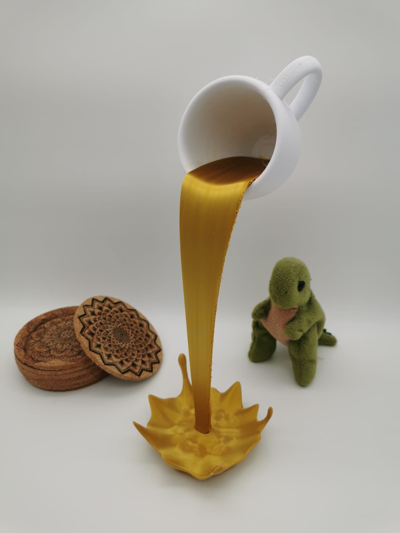 3D Printed Sculpture Floating Coffee Cup Mug Creative Desk - Etsy