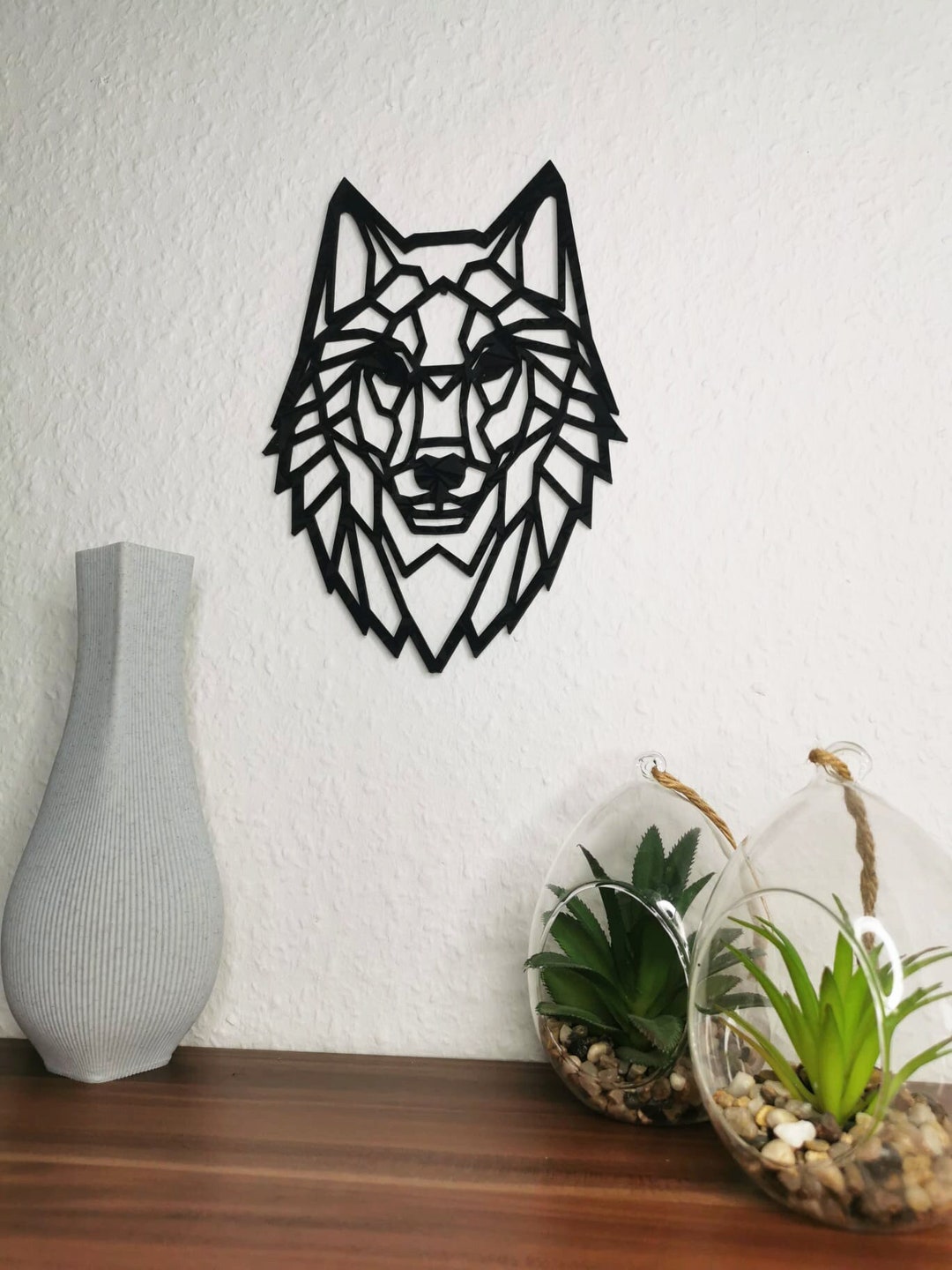 Polygon Wulf Art 2D Low-poly Wallart Wolf Wildtier Thema Geometrischer ...