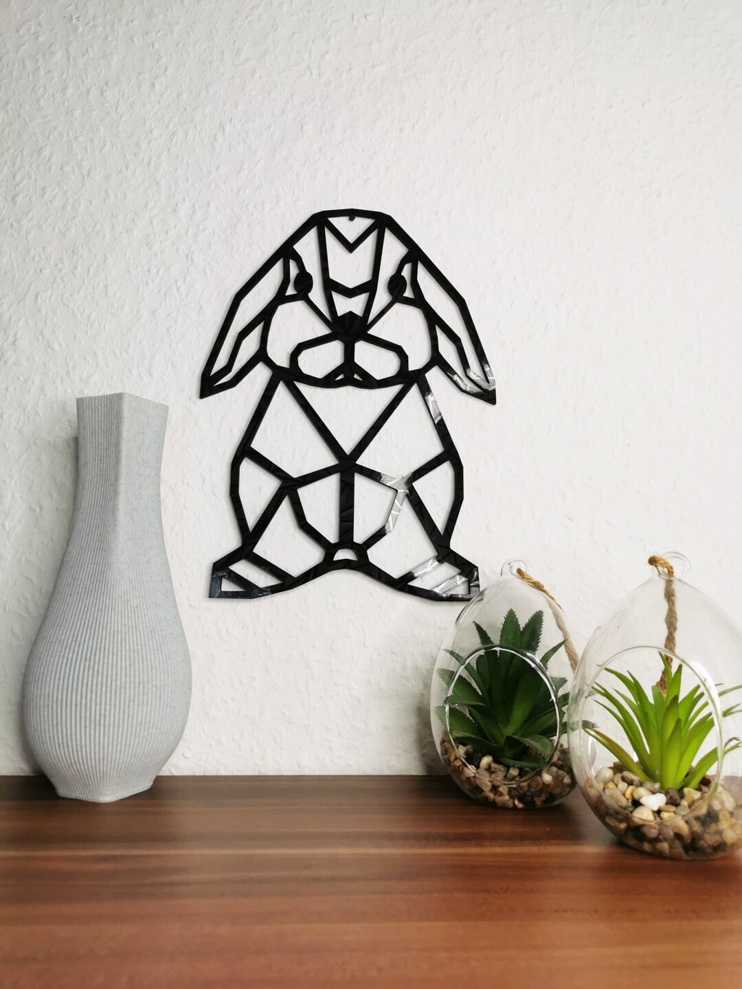 Polygon Rabbit Art 2D Low-poly Wallart Rabbit Easter Theme Geometric ...