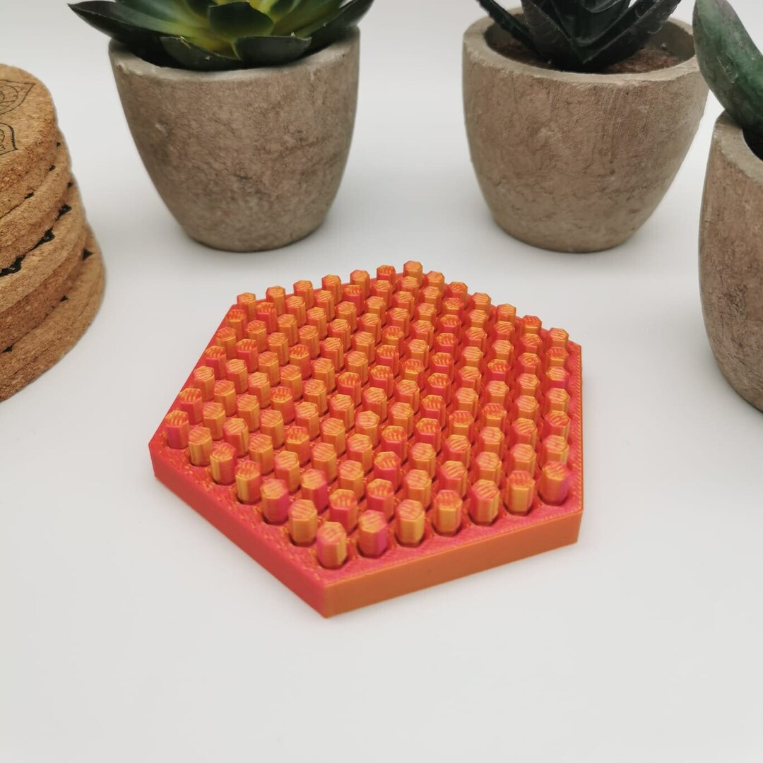 Hexagon Push-pin Fidget Toy Pusher Holographic Fidget Sensory Fidget ...