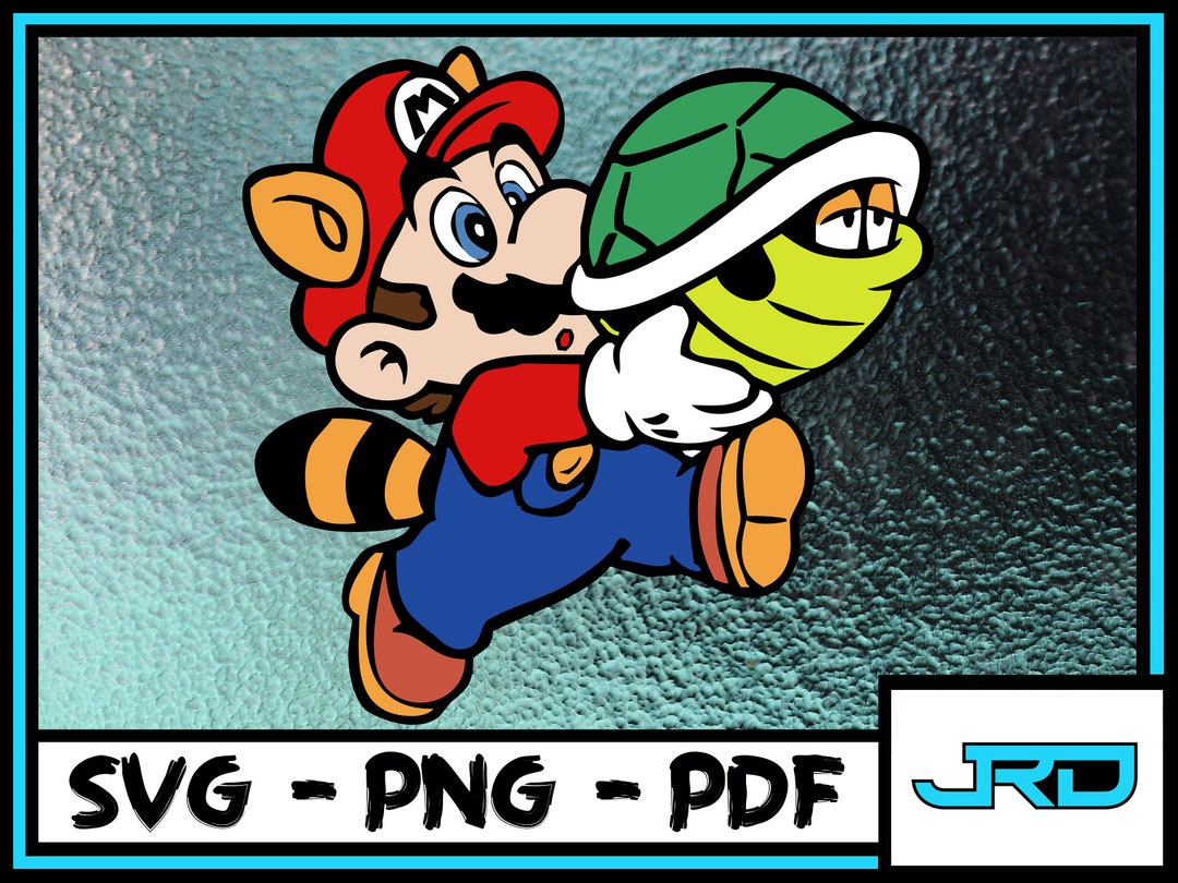Mario With Shell-svg-pdf-png-digital Download - Etsy