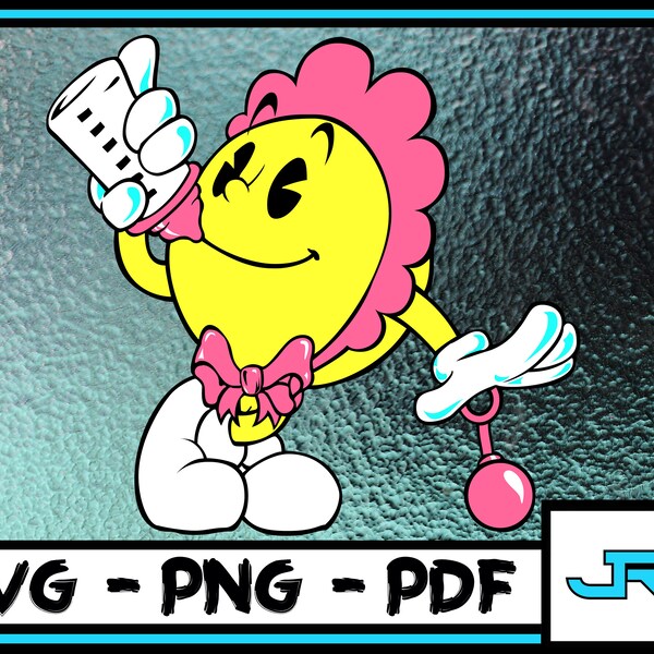 Pac Man Girl Svg - Etsy