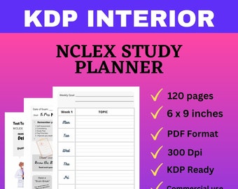Nclex Study Blank Plan Template - Etsy