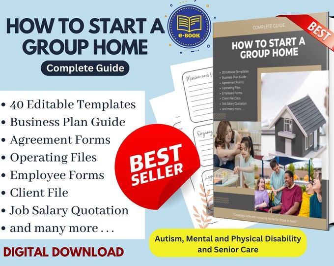 How to Start a Group Home Business, Complete Guide Editable Templates ...