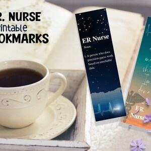 Set of 10 ER Nurse Printable Bookmark, Emergency Room Nurse, Rn/lpn ...