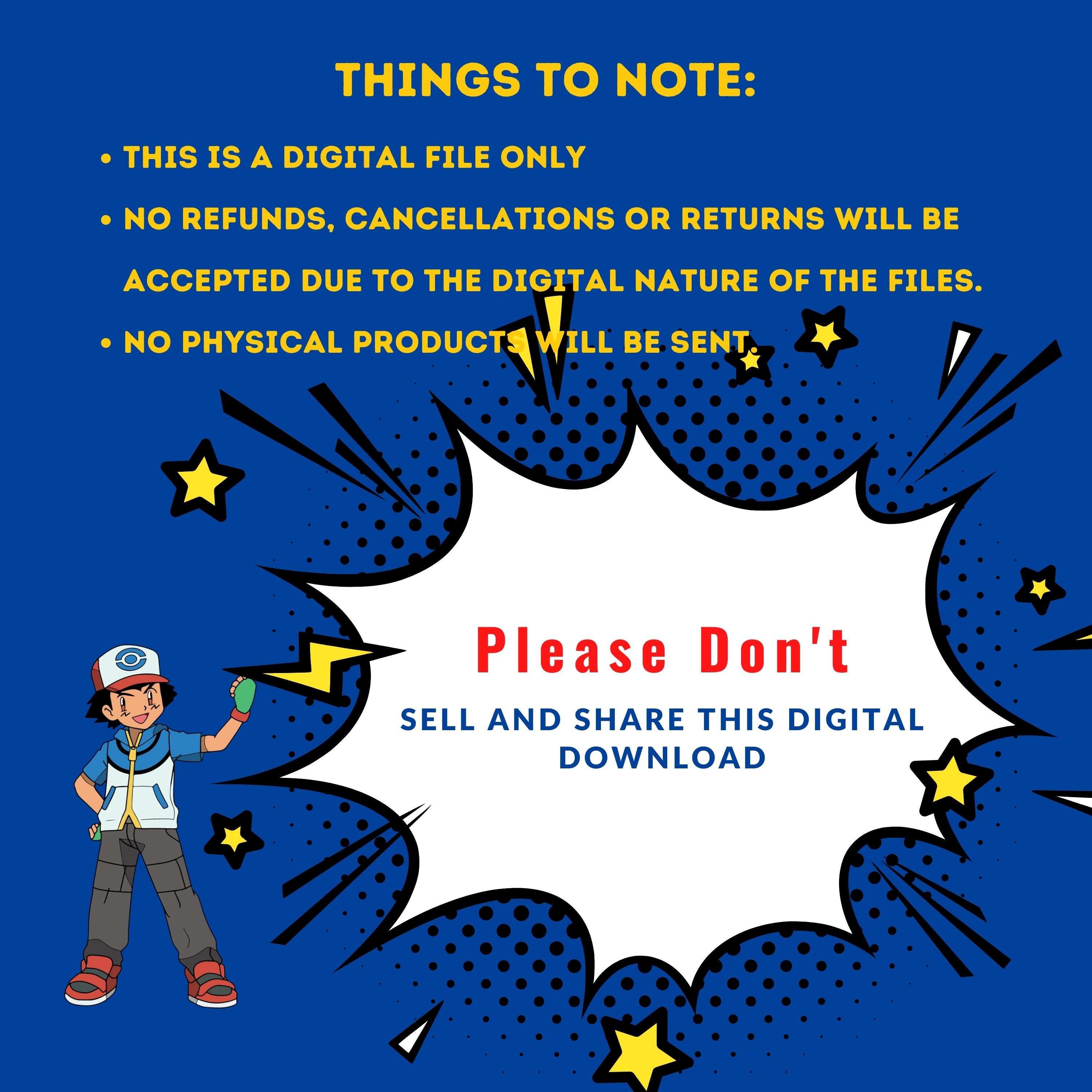 Pokemon Blank Printable Calendar Planner 5 Design, Kids Activity ...