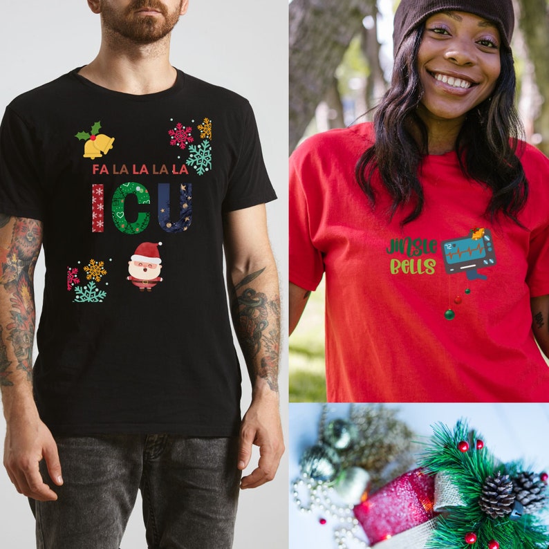 ICU Nurse/team Christmas Png-svg Bundle, ICU When You're Sleeping, Sicu ...