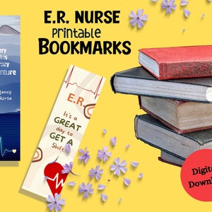 Set of 10 ER Nurse Printable Bookmark, Emergency Room Nurse, Rn/lpn ...