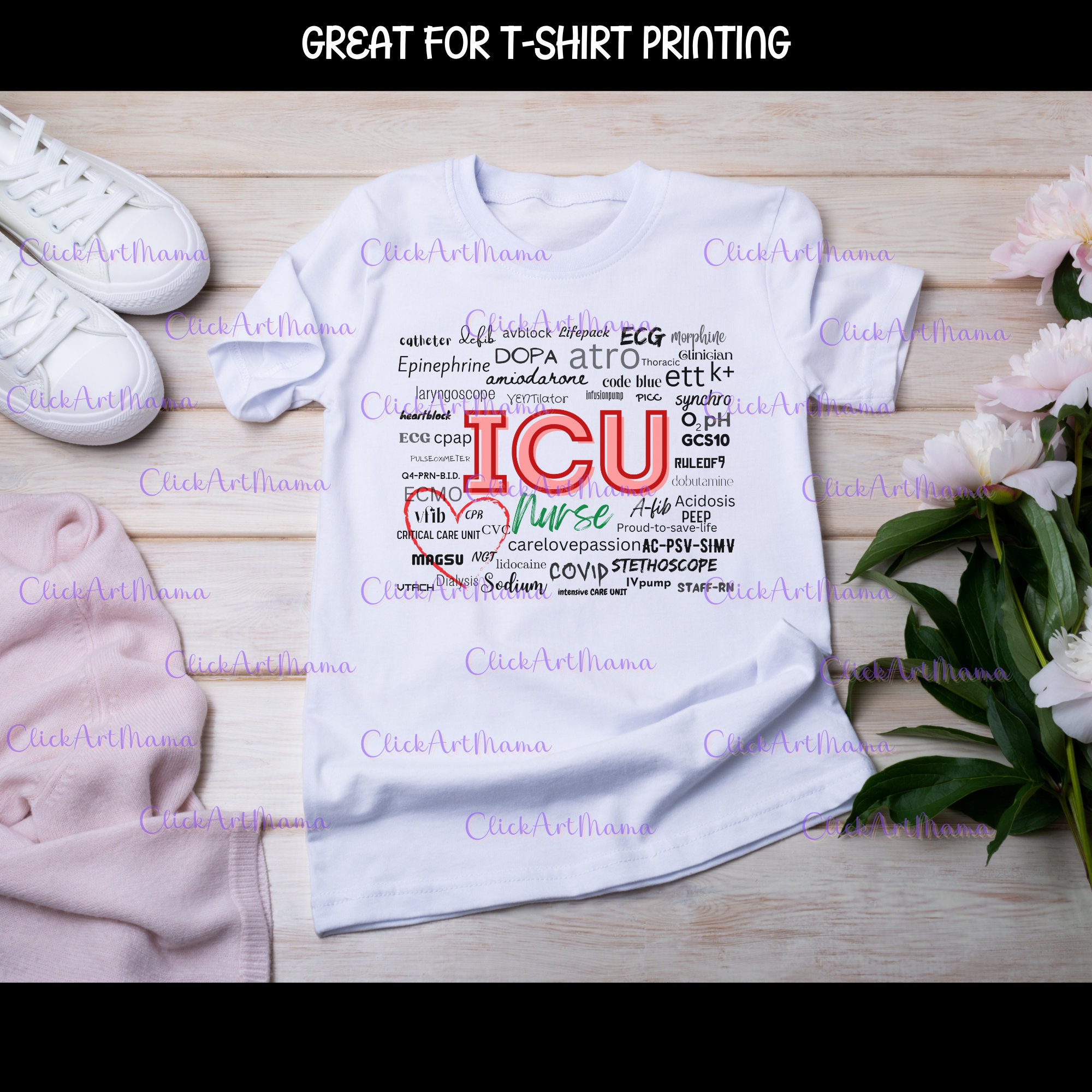 10 Designs ICU Nurse/critical Care Nurse SVG/PNG Bundle Emergency ...