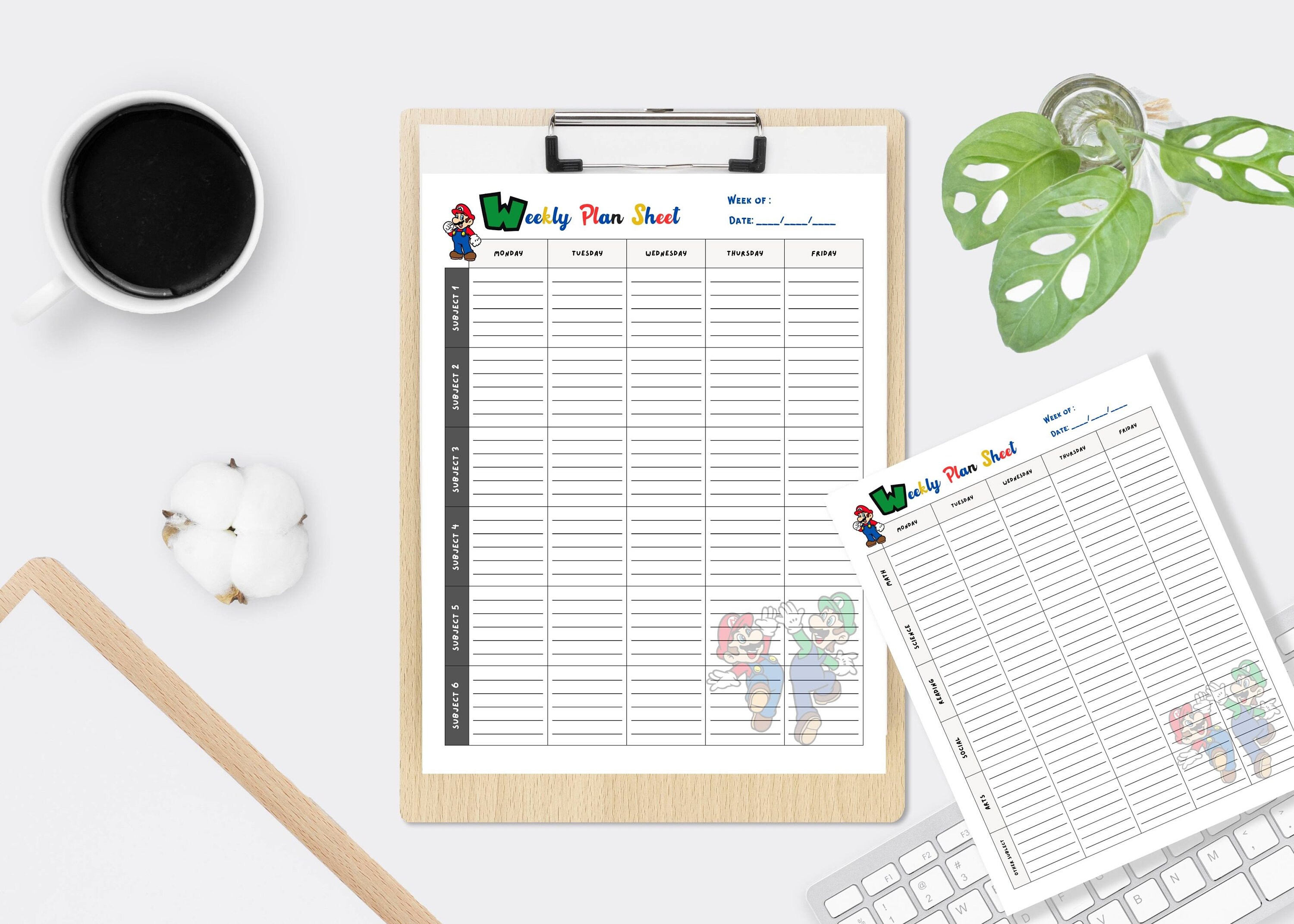 Weekly Planner Sheet monday to Friday PDF Printable, Daycare Use ...