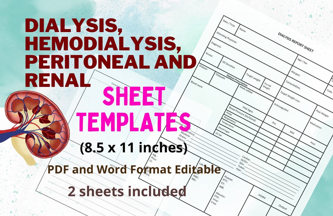 Hemodialysis, Home Dialysis, Peritoneal Renal Monitoring Sheet ... Hemodialysis, Home Dialysis, Peritoneal Renal Monitoring Sheet ...