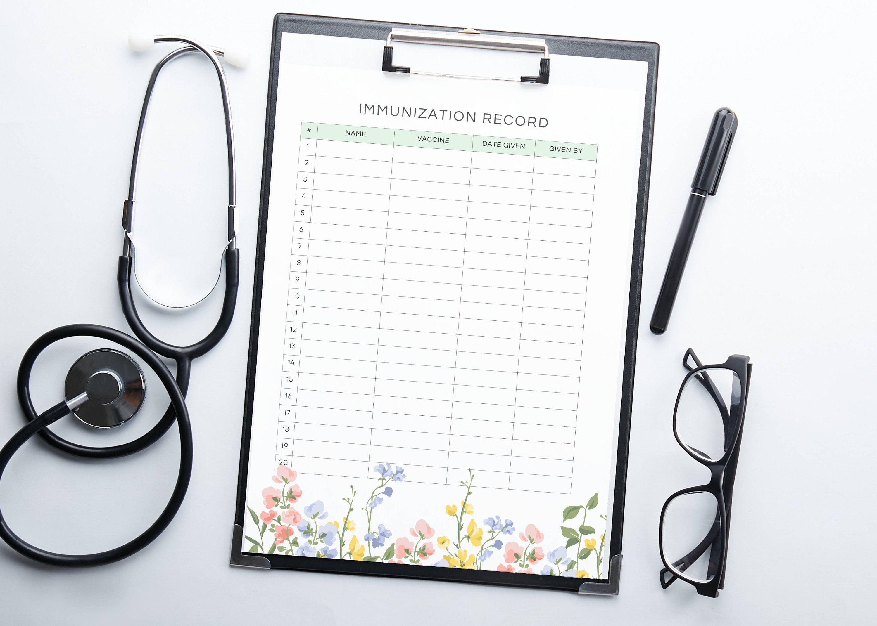 School Nurse Calendar Planner Templates undated/printable, Assessment ...