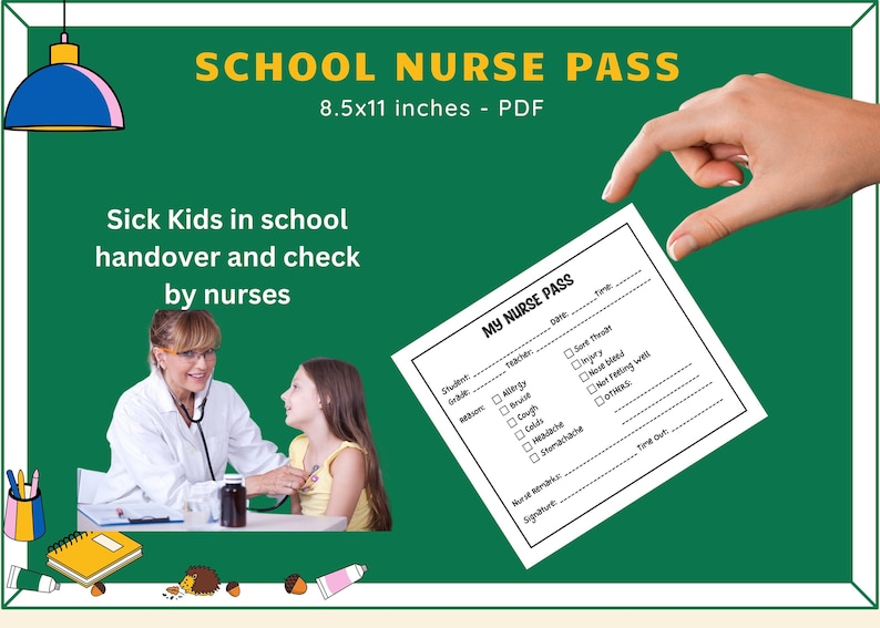 School Nurse Pass my Nurse Pass Sheet Office/clinic Nurse Pass for ...
