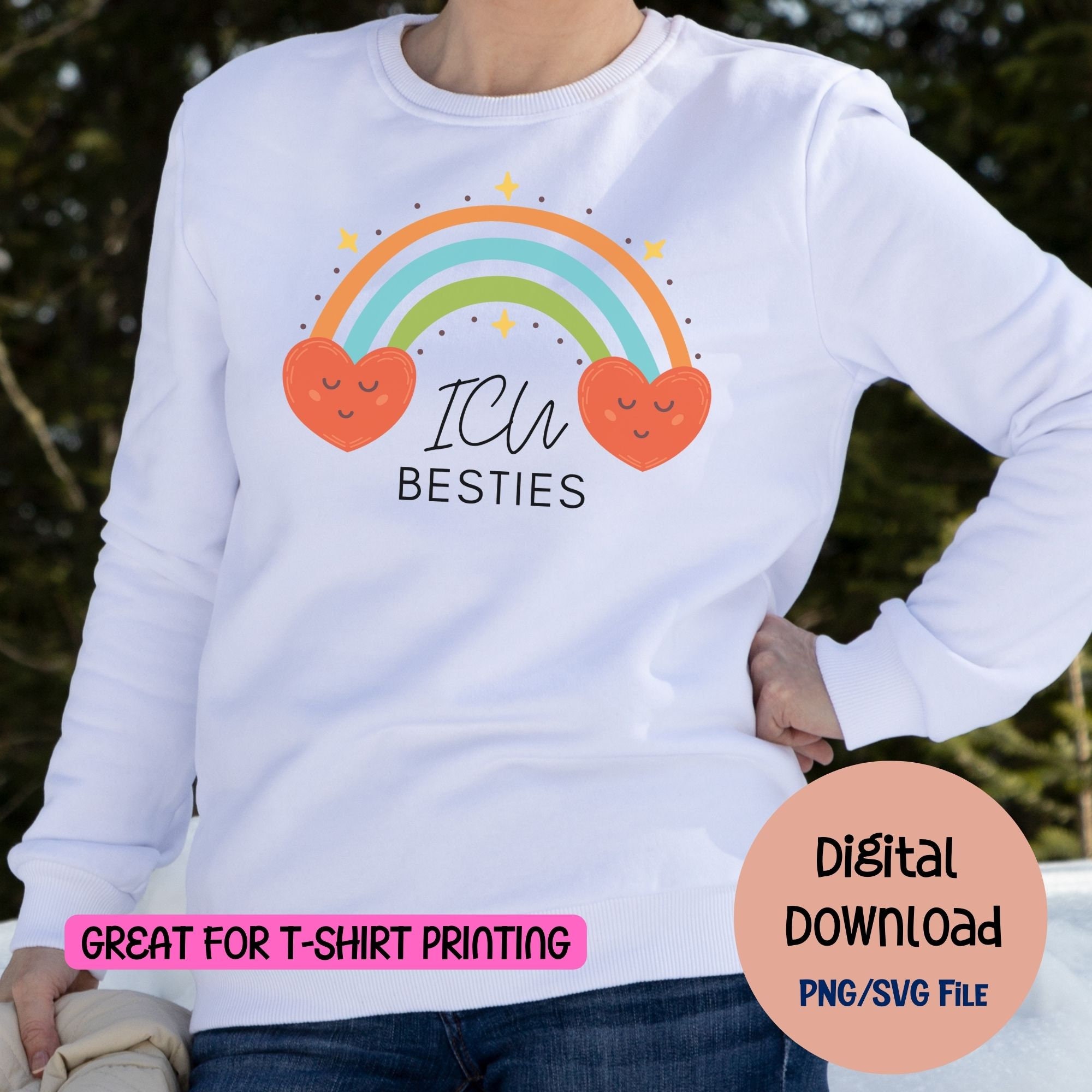 ICU Nurse Sister PNG-SVG 2 Designs Bundle Ccu,sicu,cvicu, Nicu Tshirt ...