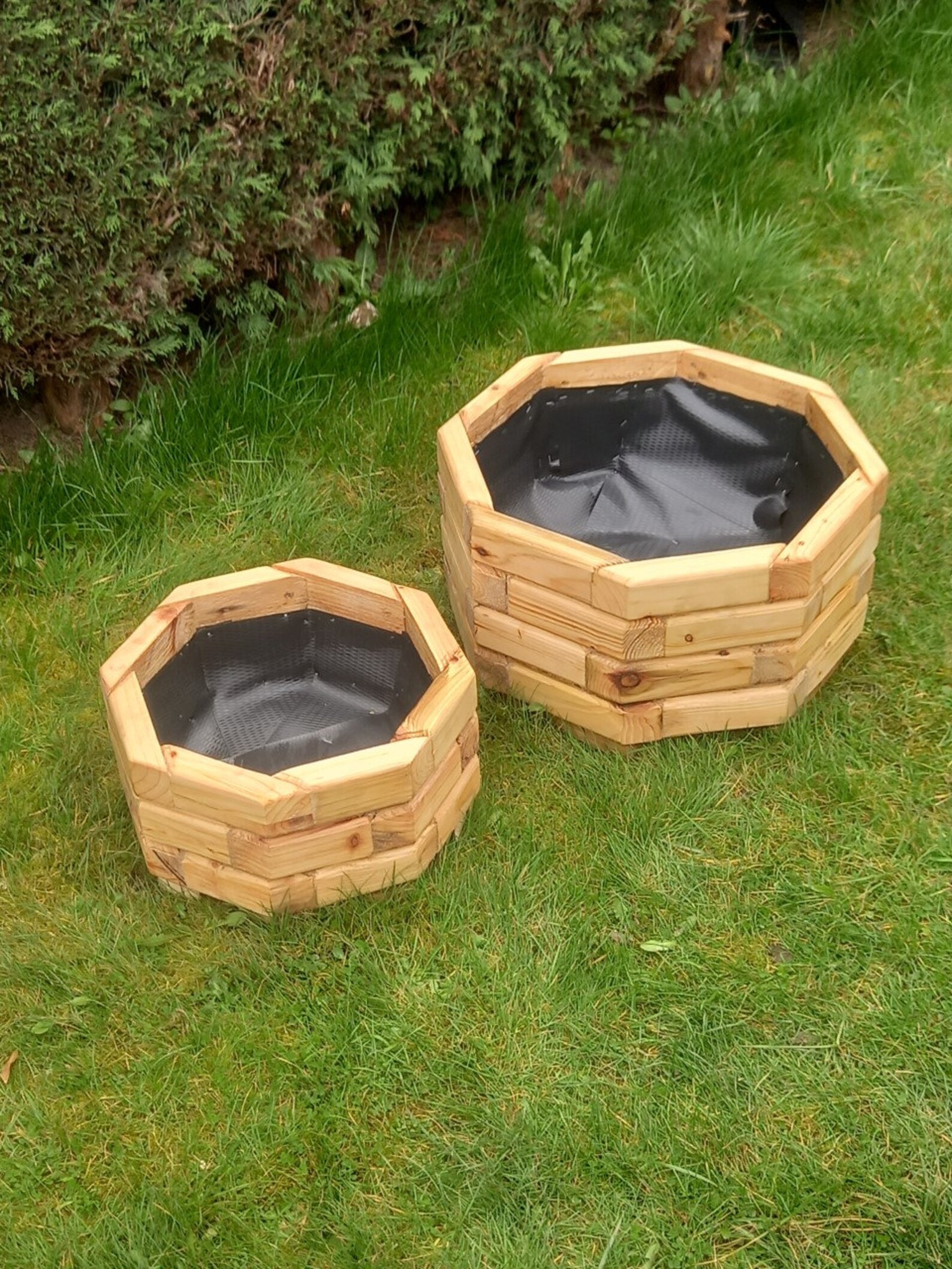 Large Octagonal Recycled Wood Planter can Be Tailor-made Size to Suit ...