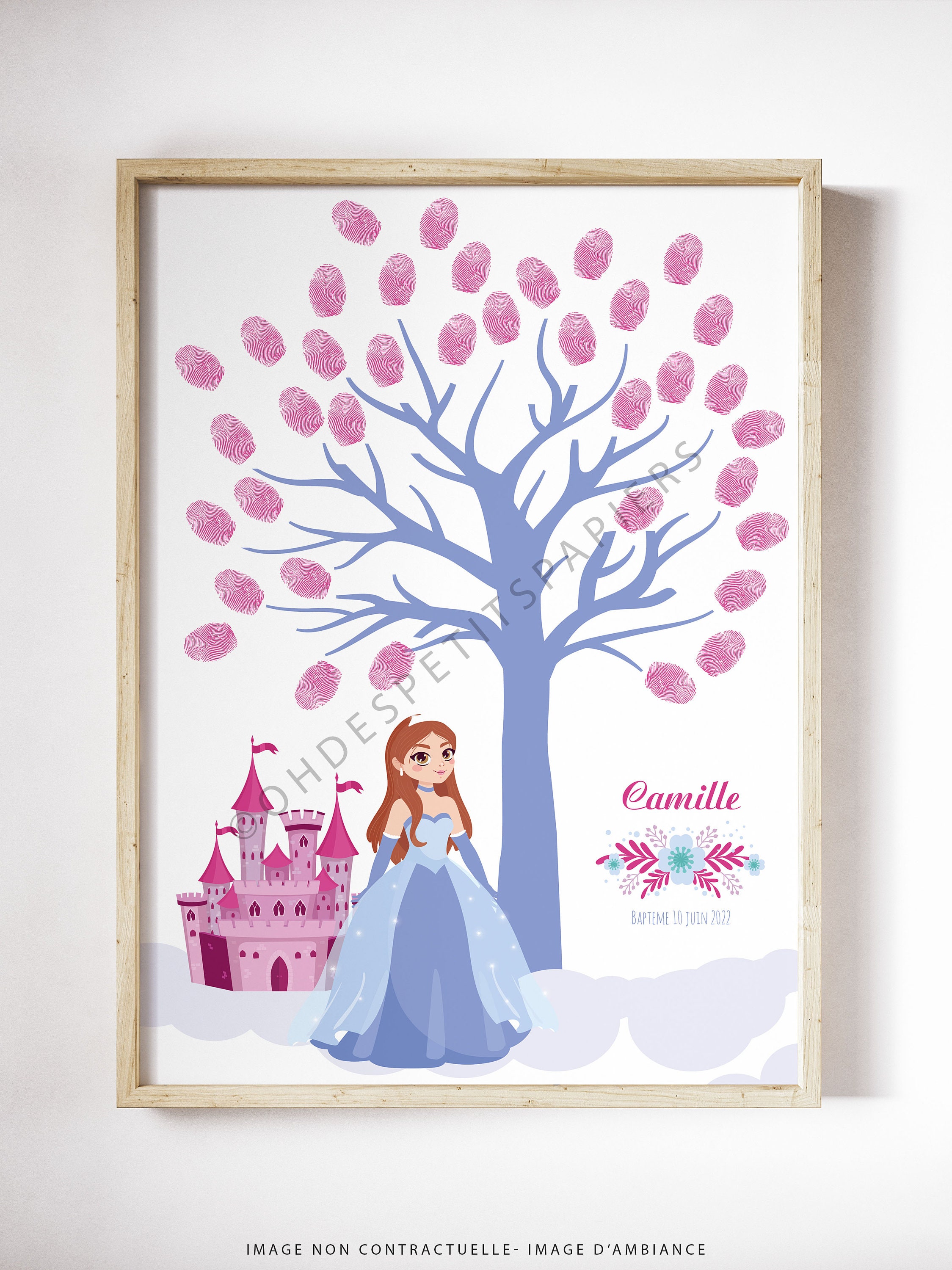 Pretty Princess Footprint Tree - Etsy