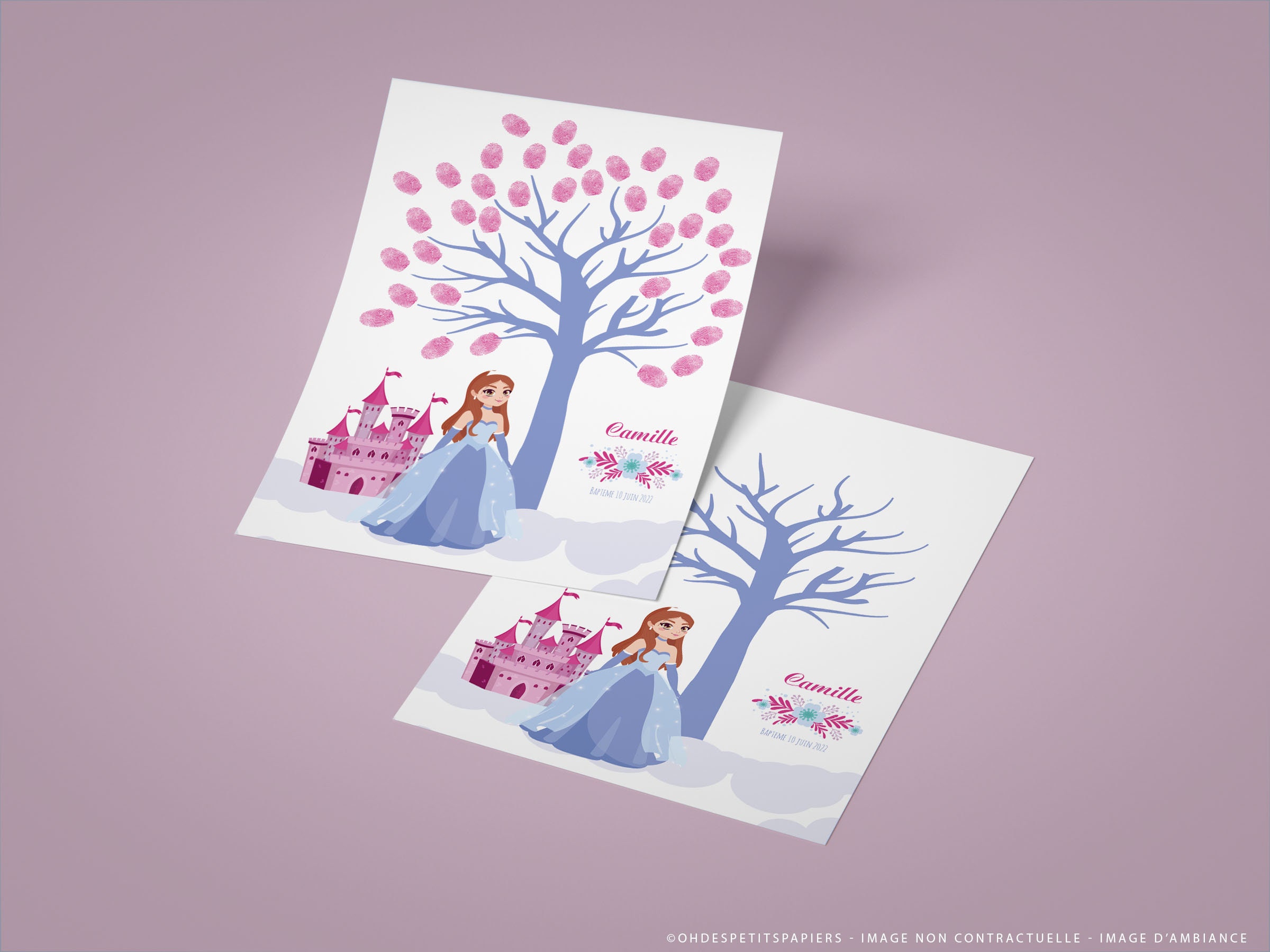 Pretty Princess Footprint Tree - Etsy