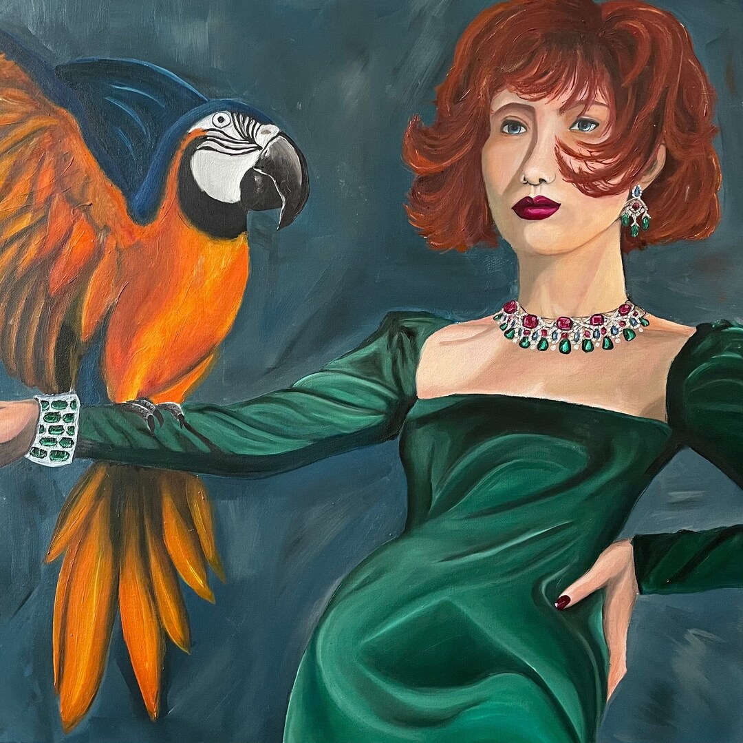 Original Oil Painting, Eclectic Gallery Wall Art, Vibrant Artwork ...