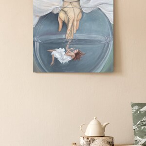 Original Oil Painting, Eclectic Gallery Wall Art, Vibrant Feminine ...