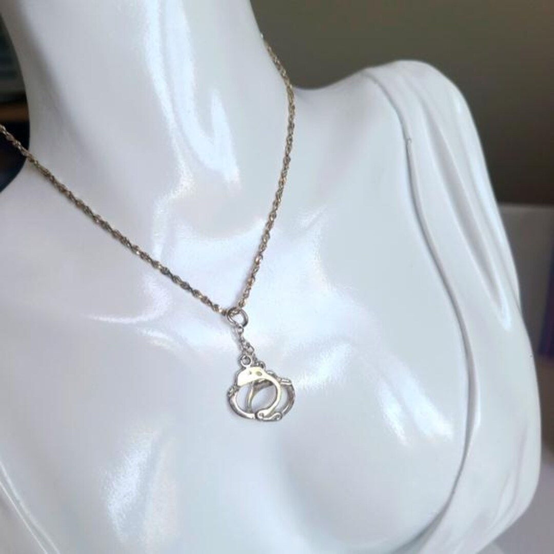 Vintage Edgy Sterling Silver Handcuff Dangle Pendant Necklace E Girl ...