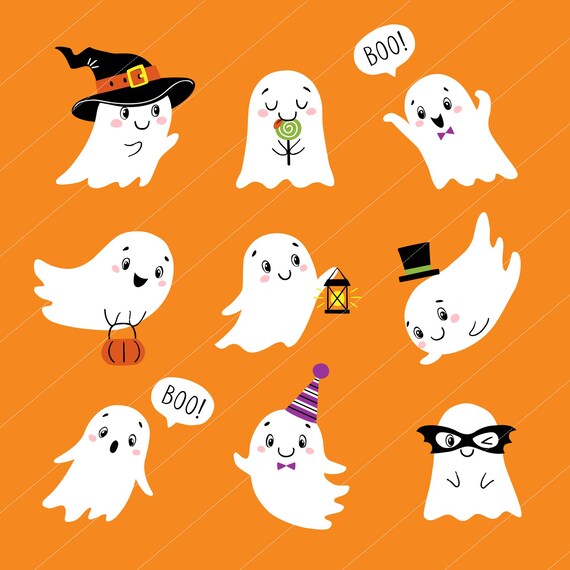 Cute Ghosts Bundle SVG Halloween Svg Ghost Bundle Svg - Etsy