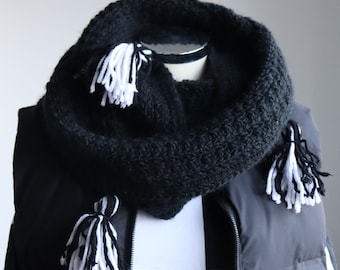 Handmade Wednesday Addams Inspired Snood Enid Crochet Snood. Black or ...