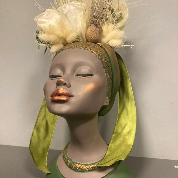 African Head Planter - Etsy