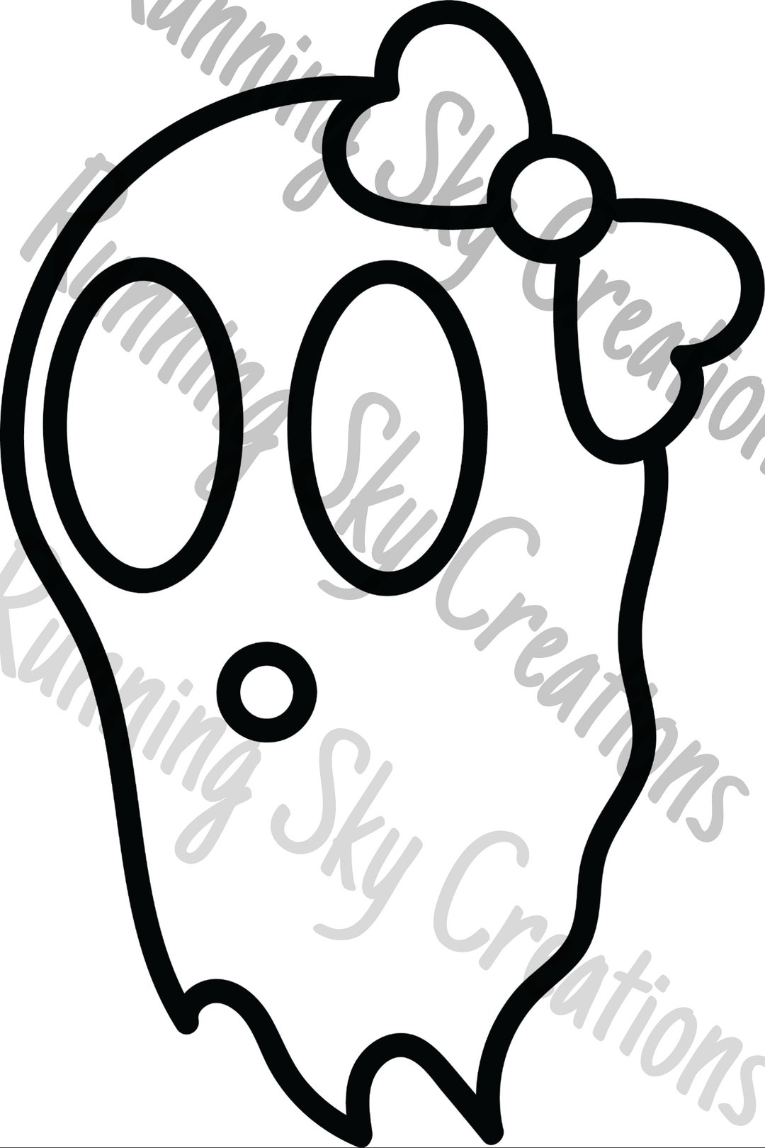 Pretty Girl Ghost Design - Etsy