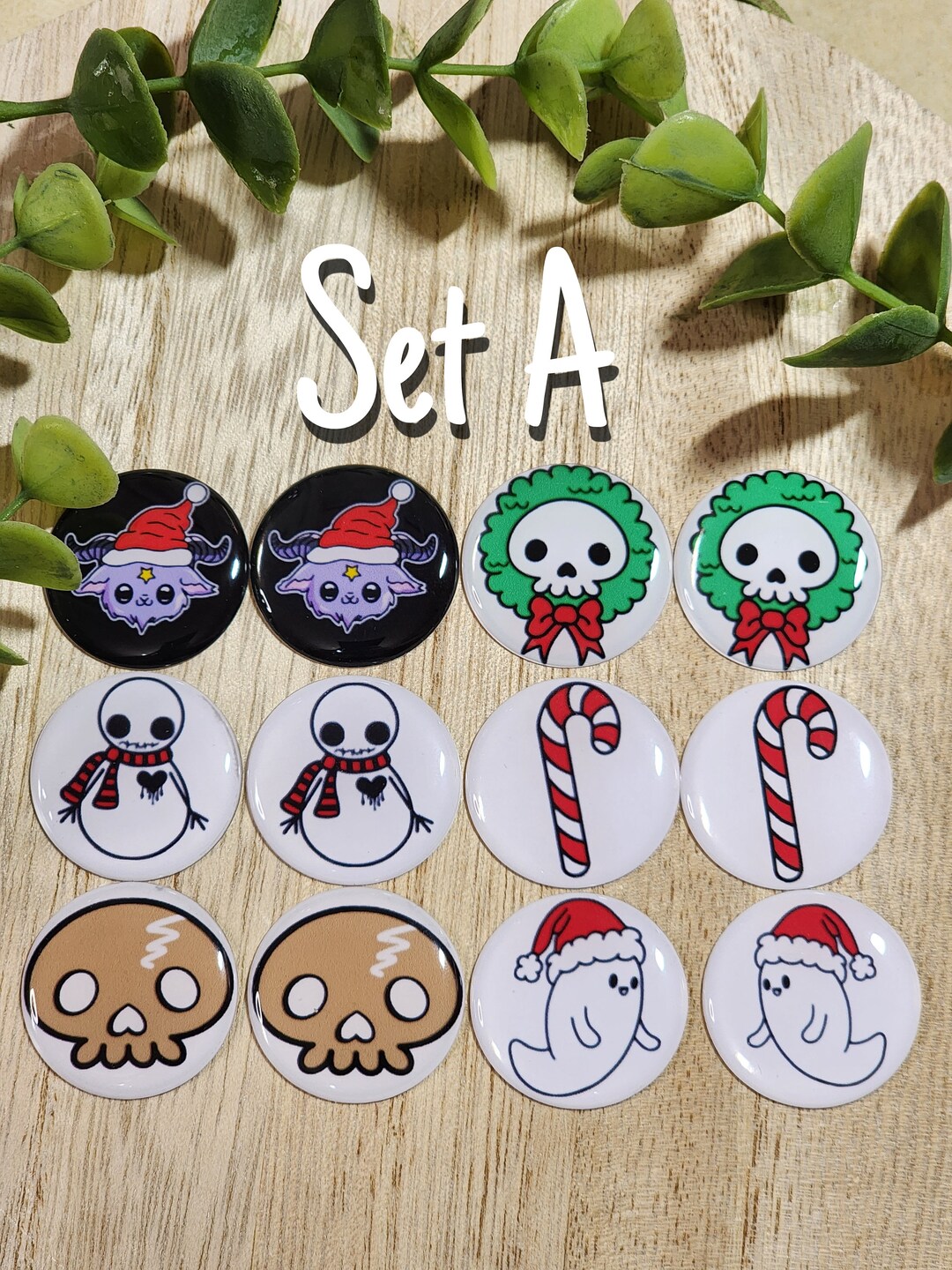 Goth-mas Pastel Goth Epoxy Cabochons for Beadwork/scrapbooking ...