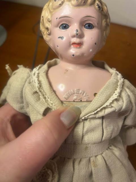 Antique Tin Minerva Doll, Made in Germany - Glass Eyes - Etsy