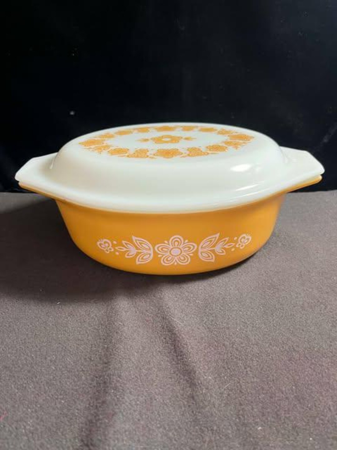 Vintage Pyrex Casserole Dish - Pyrex Butterfly Pattern Covered ...