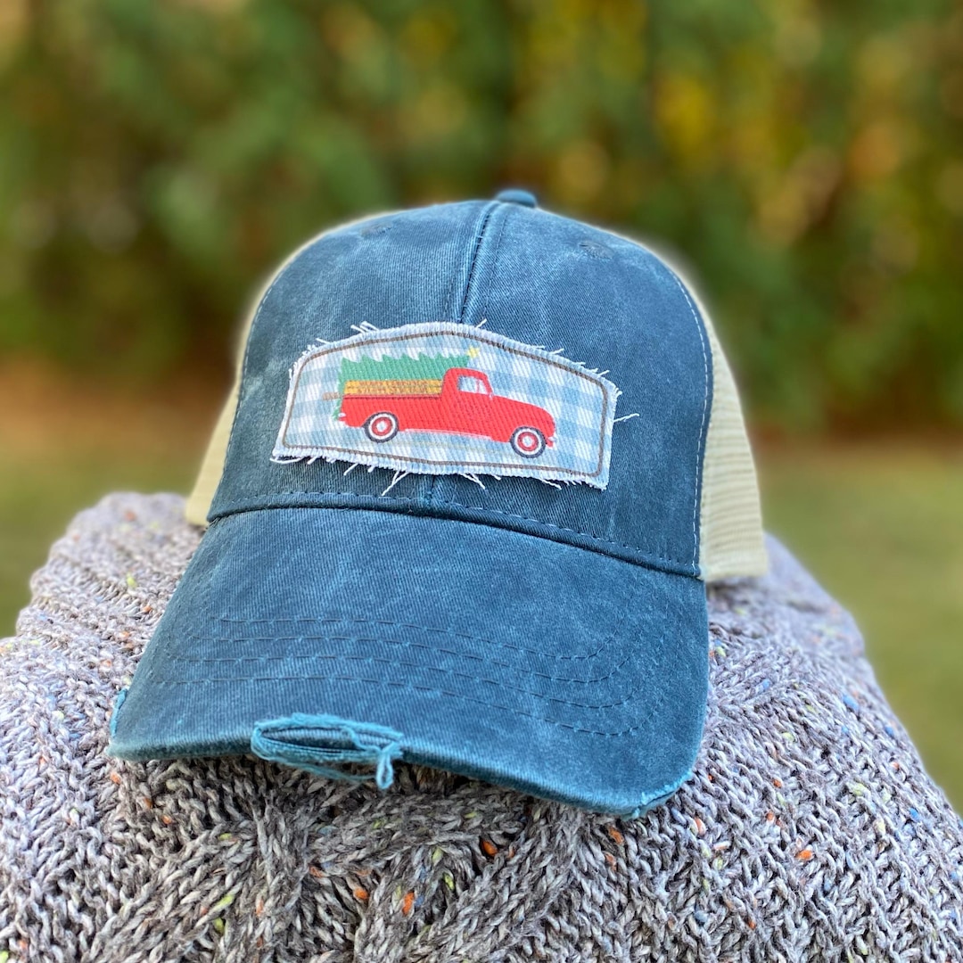 Christmas Truck Patch Trucker Hat - Etsy