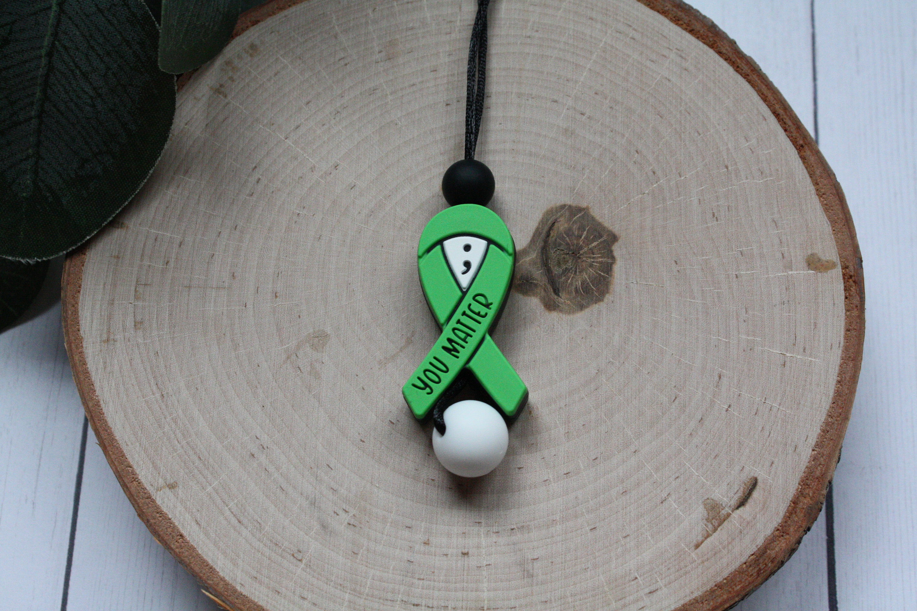 Mental Health Ribbon Fidget Necklace Stim Necklace Sensory Necklace - Etsy