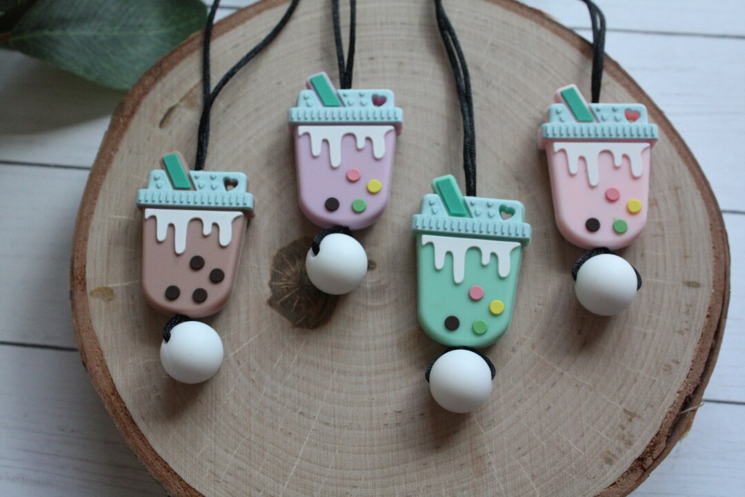 Boba Tea Fidget Necklace - Stim Necklace - Sensory Necklace - Etsy