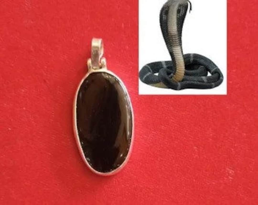 Zmost Powerful Wealth Richness Nagmani Cobra Black Snake Stone Pendant ...