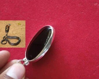 Zmost Powerful Wealth Richness Nagmani Cobra Black Snake Stone Pendant ...